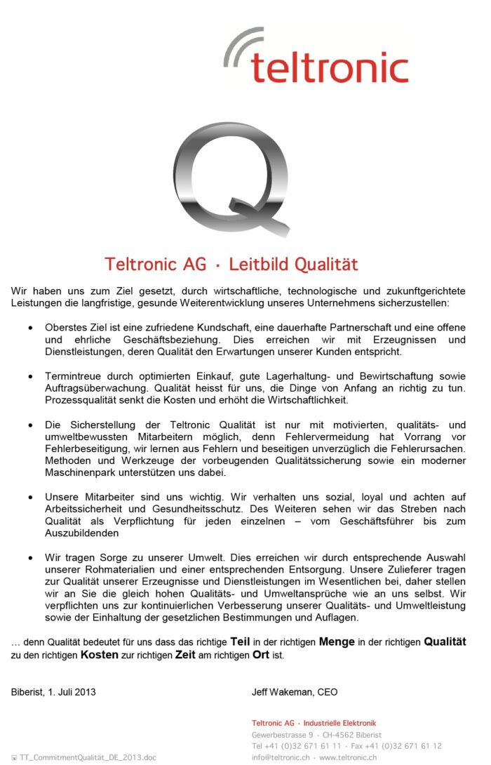 Über TELTRONIC AG | Teltronic AG